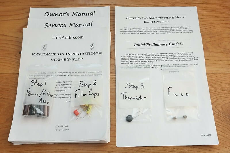 Pilot SP-215 restoration kit filter capacitor repair rebuild | Reverb