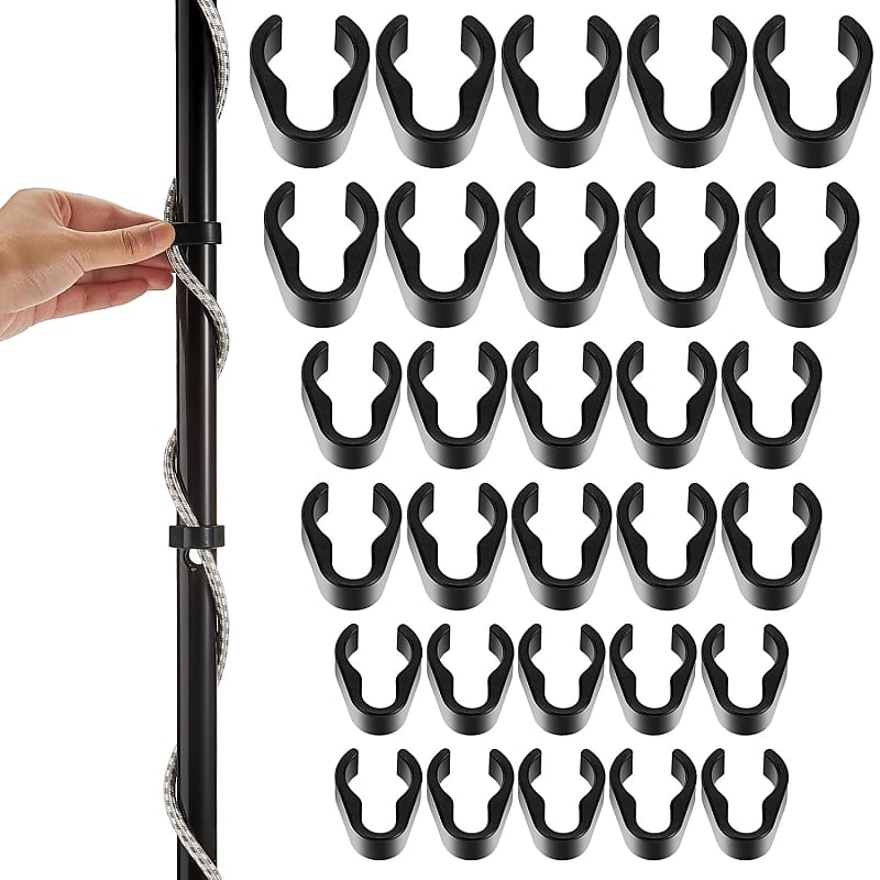 60 Pcs Mic Cable Clips Flexible Abs Plastic Clips Universal | Reverb