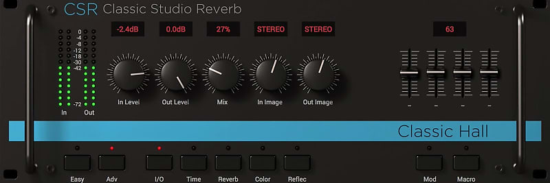 T-RackS SINGLE CSR HALL (Download)Large Acoustic Hall Reverb | Reverb