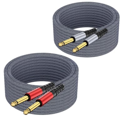 1/4 inch TS Instrument Cable 3ft, Balanced 1/4 TS to 1/4 TS | Reverb
