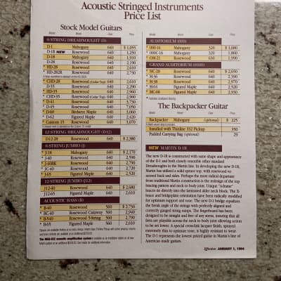 Vintage 1994 Martin Acoustic Stringed Instruments Price | Reverb