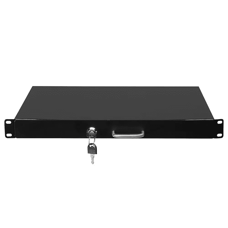 19 " Rack Mount 1U Locke Drawer Audio Dj Server Rack Storage | Reverb