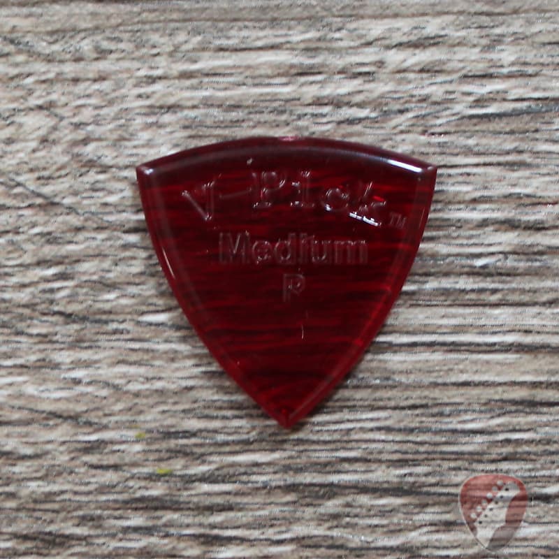 V-Picks Ruby Red Medium Pointed Custom Guitar Pick 2.75mm | Reverb