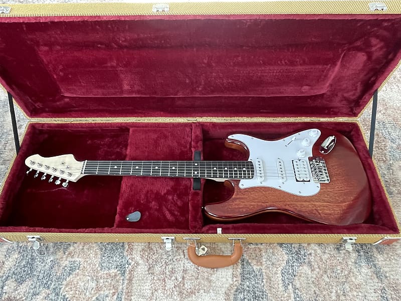 custom hand finished hss strat 2025 - red burst stain | Reverb