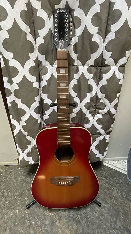 Vintage Greco 1970s GR 12 String Acoustic Guitar Cherry | Reverb