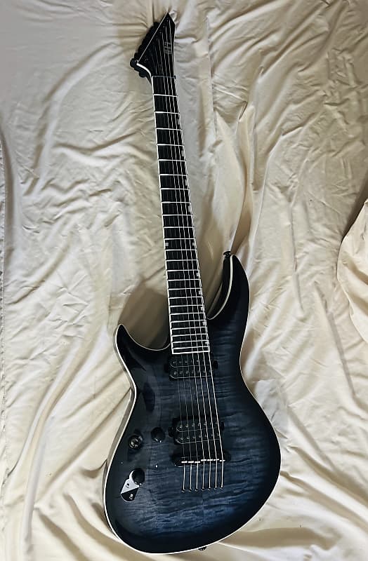 ESP LTD H3-1007 Baritone Left Handed - See Thru Black | Reverb