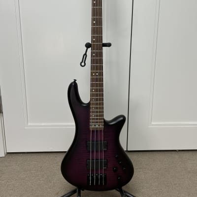 Schecter Stiletto Studio-4 Bass Guitar - Transparent Purple | Reverb