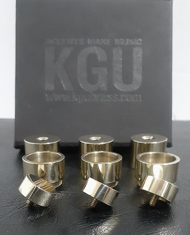Getzen Trumpet Trim Kit Heavy Caps.BY KGU Brass. Raw Brass. | Reverb