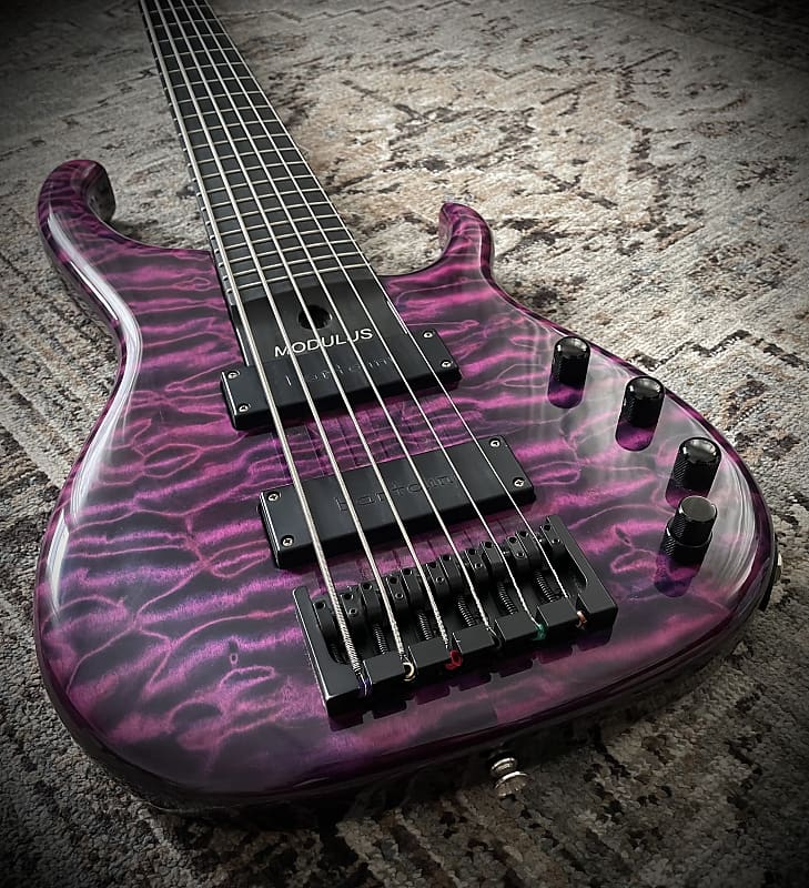 Modulus Quantum 2009 Purple Quilt 6 string bass | Reverb