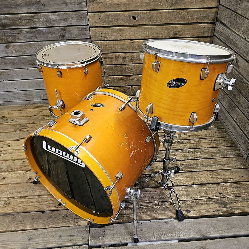 Ludwig Rocker Elite Vintage Drum Kit, Amber USED! | Reverb UK