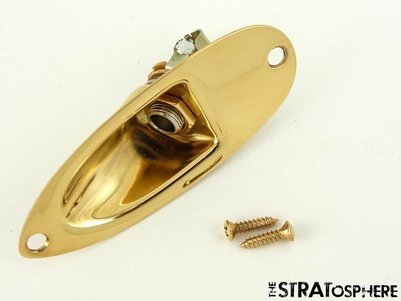 Vintage 60 NOS USA Fender Custom Shop Strat OUTPUT JACK Gold | Reverb