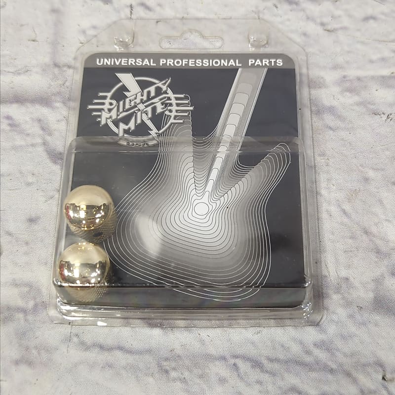 Mighty Mite 909G Gold Metal Dome Knobs w/ Set Screw | Reverb