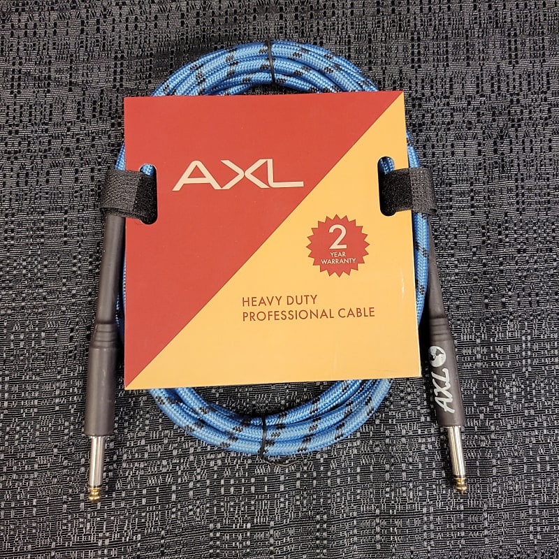 AXL 10ft Blue/Black Instrument Cable | Reverb