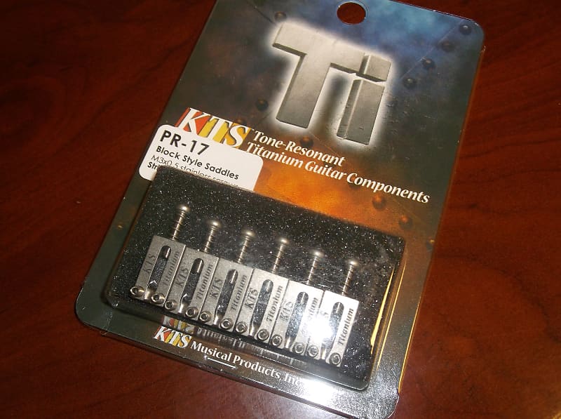 KTS PR-17 Block Style Saddles for Strat - TITANIUM | Reverb