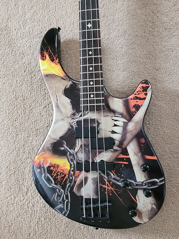 Dean Edge 10 Active PJ Skull Crusher 4-string BASS | Reverb UK