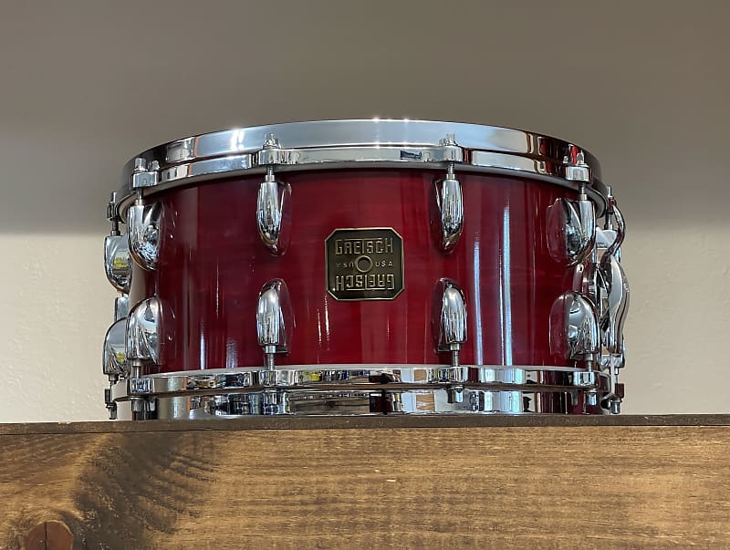 1980's Gretsch 6.5x14 Model 4155 Wine Red USA Custom Snare | Reverb