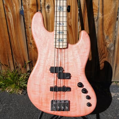 Spector USA Coda 4 DLX - Trans Pink Stain Matte 4-String Bass | Reverb