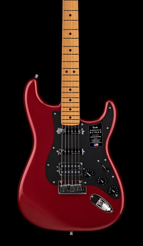 Fender American Ultra II Stratocaster HSS - Sinister Red | Reverb