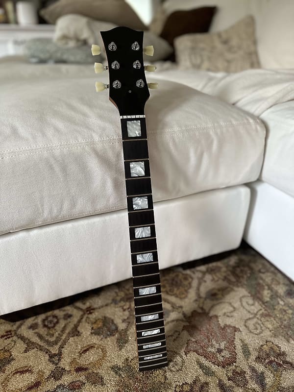 Warmoth Mahogany & Select Ebony Neck. Gibson Style Headstock. | Reverb