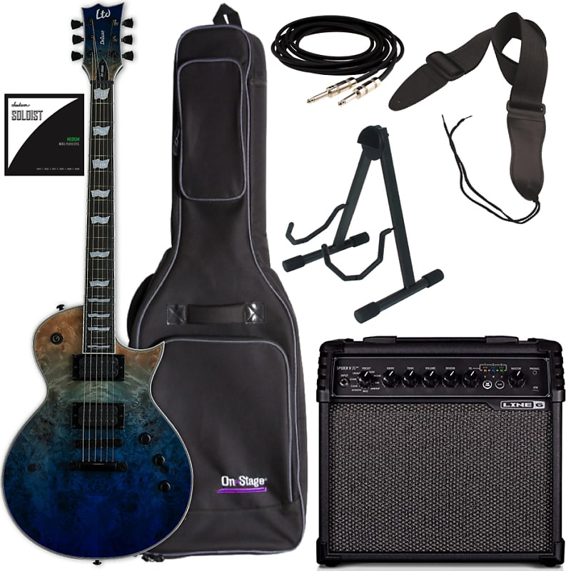 ESP LTD EC-1000 Electric Guitar/ Line 6 Spider V20 MKII, FREE | Reverb