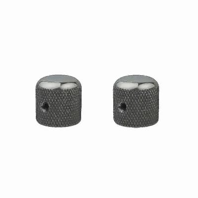 2 Piece Titanium Materiel Guitar and Bass Knurled Knobs | Reverb