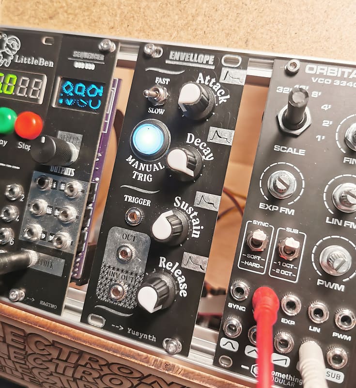 ADSR - Yusynth | Led TrigButton | 10HP Eurorack DIY - Unique | Reverb