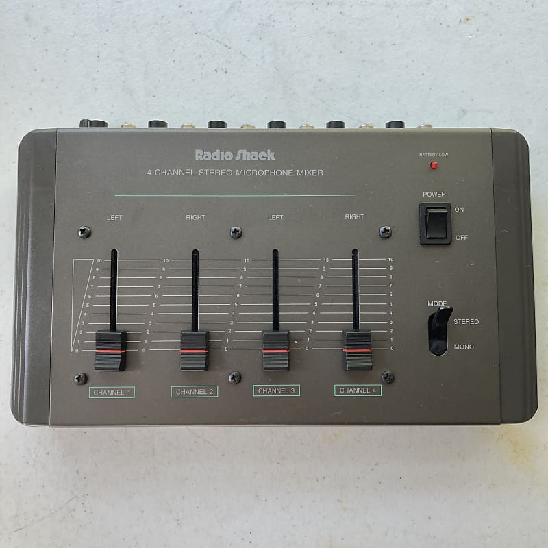 Vintage Radio Shack 4 Channel Stereo Microphone Mixer | Reverb