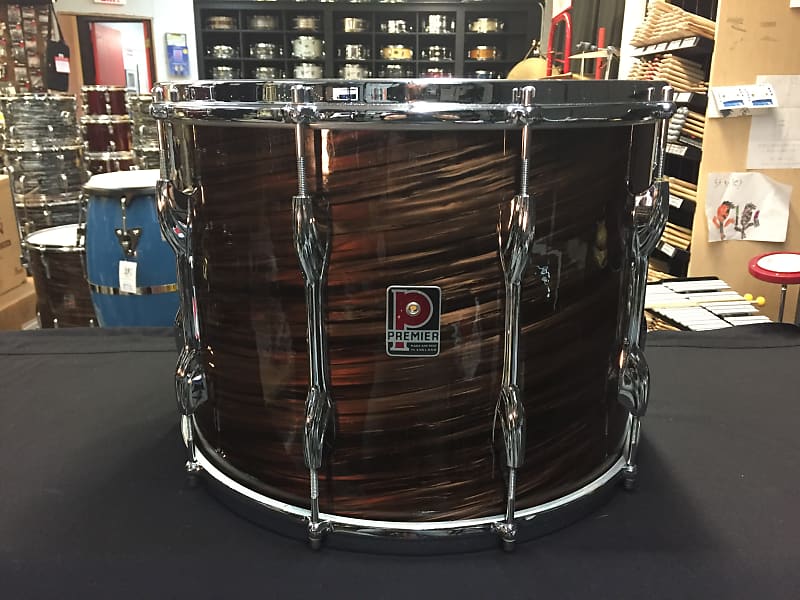 Premier 16x14 Marching Tom Drum RINGO Wrap Mahogany | Reverb