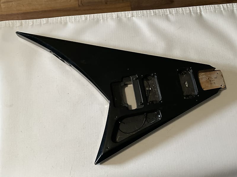 2006 MIJ Jackson RR3 RR Rhoads V Black Guitar Body Floyd | Reverb