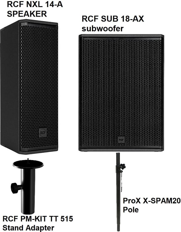 RCF NXL 14-A 6" Active 2-Way Speaker 2100 Watts + RCF SUB | Reverb