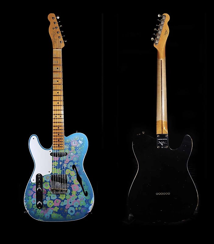 Fender Custom Shop LTD Thinline Esquire Custom relic Blue | Reverb