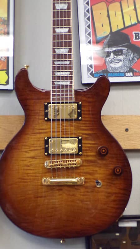 Gibson Les paul Double Cut Plus Amberburst Flame | Reverb