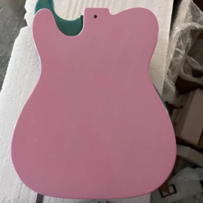 Pink Finish Telecaster Style Guitar Body Project | Reverb