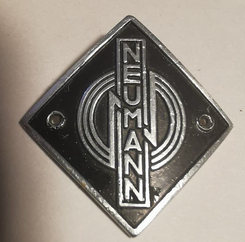 Original Neumann U47 Microphone Badge with mounting screws | Reverb