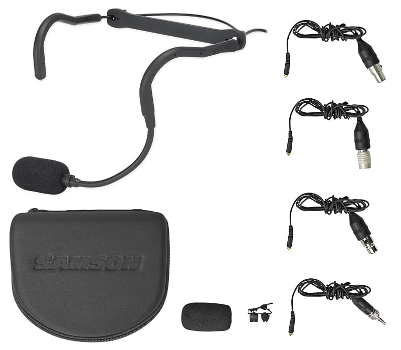 Samson QEX Fitness Headset Microphone Mic+4 Adapters+Case For | Reverb