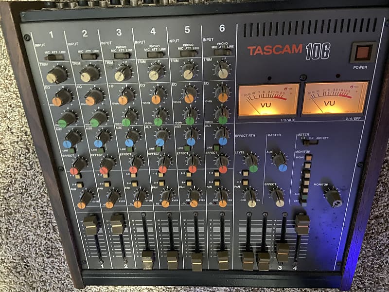 Tascam M-106 1980 Black & Brown wood | Reverb