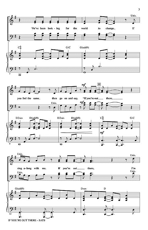 If Youre Out There Satb Pop Choral Series John Legend | Reverb
