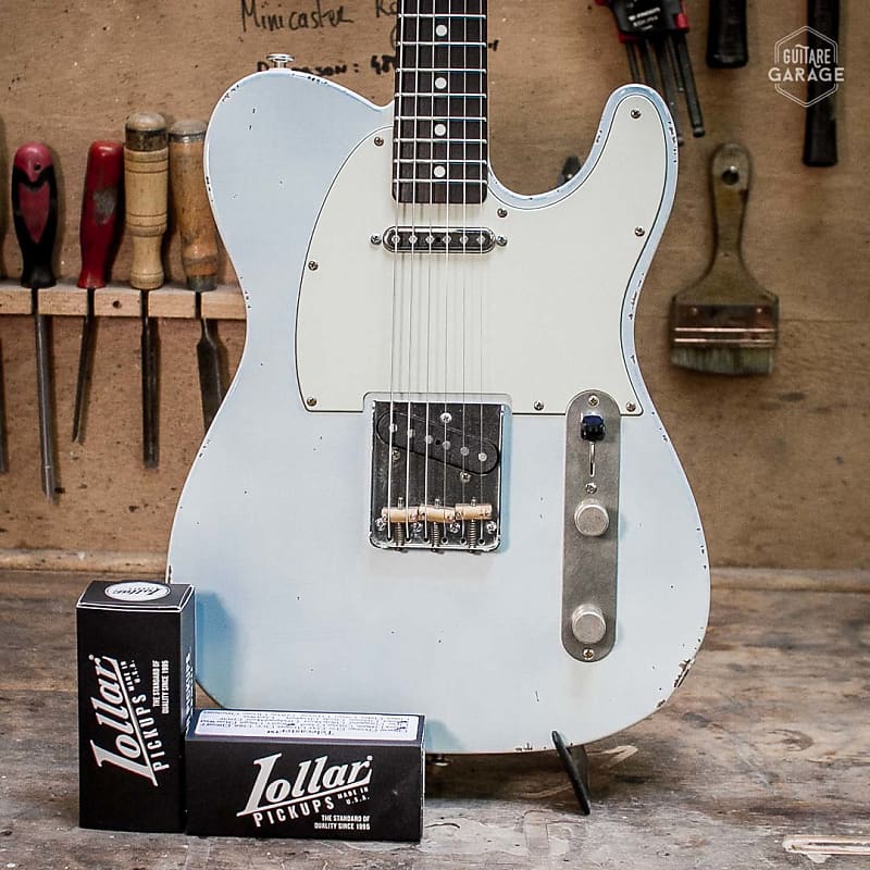 Guitare Garage Telecaster Sonic Faded Blue Relic Lollar Royal | Reverb