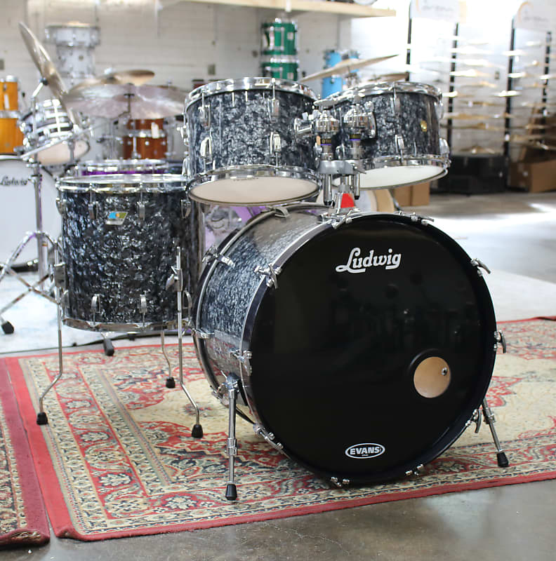 Ludwig 4-Piece 60s/70s Kit - Black Diamond Pearl | Reverb