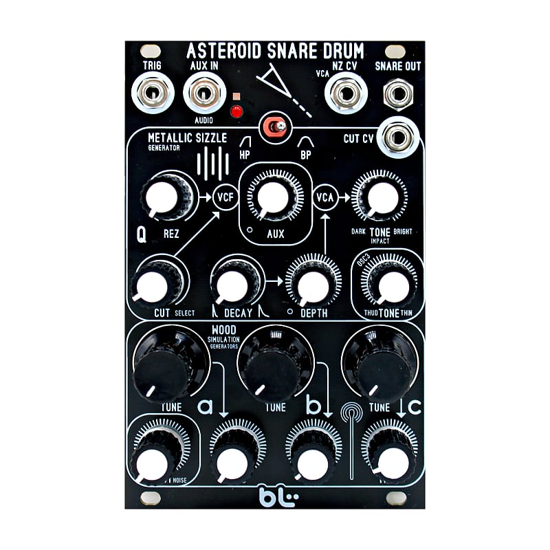 blue lantern modules Asteroid Snare Drum black | Reverb