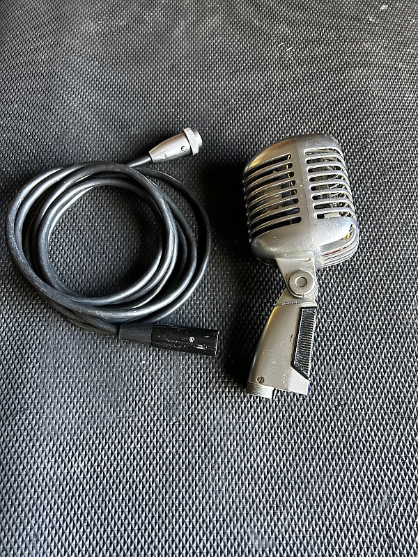 Vintage Shure Model 55S Mircophone & Cable | Reverb