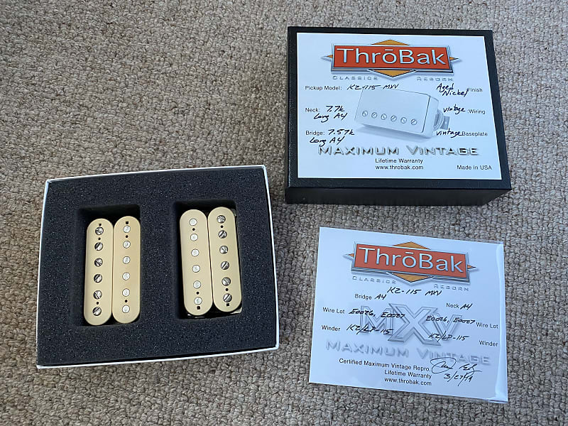 ThroBak KZ-115 2019 Double Cream PAF Pickups (Wizz, Stephens | Reverb