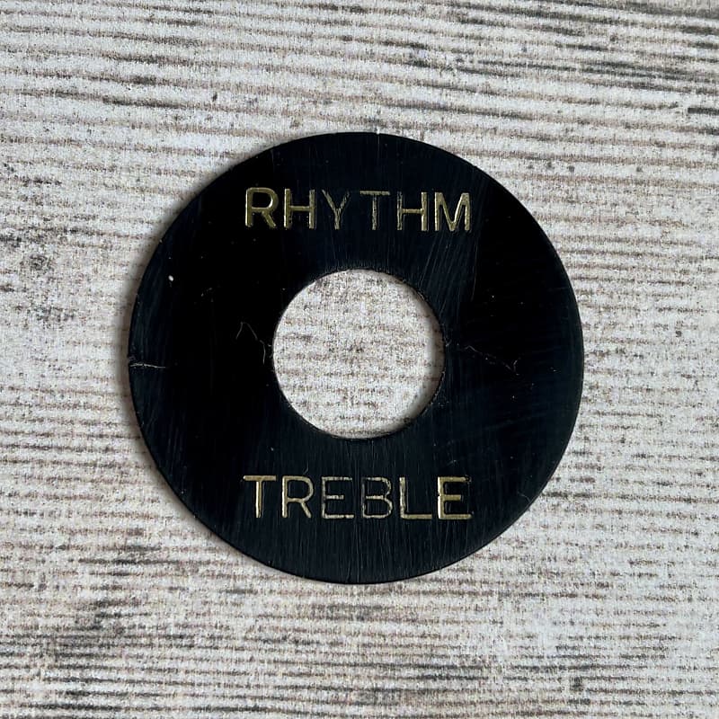 Relic Rhythm/Treble Toggle Switch Washer - Black/Gold #3 | Reverb