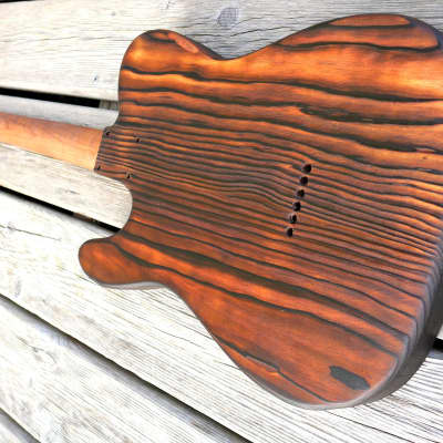 Telecaster "barncaster" body with neck, flamed roasted maple | Reverb