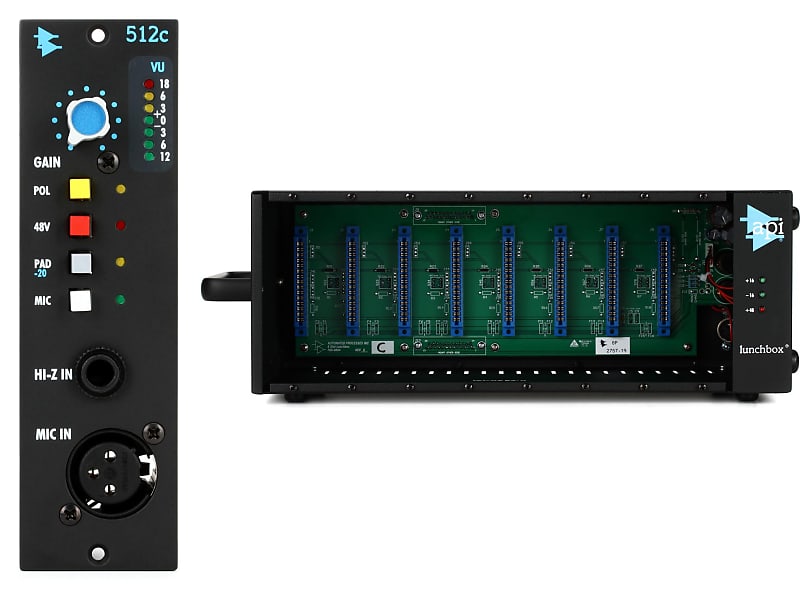 API 512c 500 Series Microphone Preamp Bundle with API 500-8 | Reverb