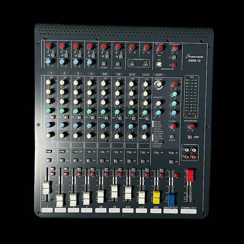 Studiomaster C6XS-12 Compact Audio Mixer 12 Channel Mixing | Reverb