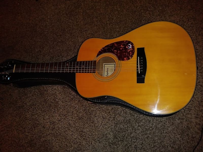 Epiphone PR 350 Dreadnaught Acoustic Guitar 1986-1999 Natural | Reverb