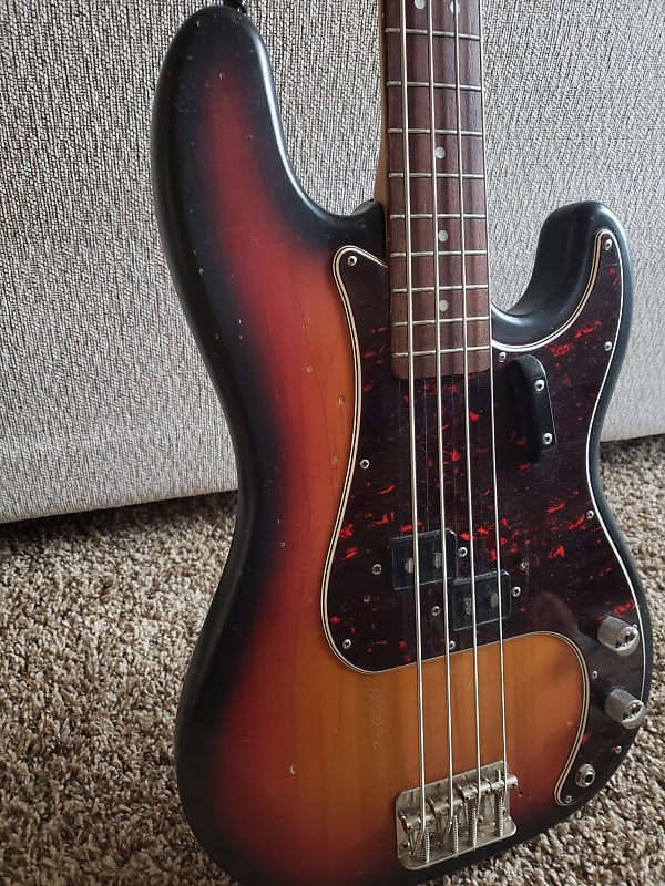 Vintage Univox Precision Bass 1970s Sunburst | Reverb