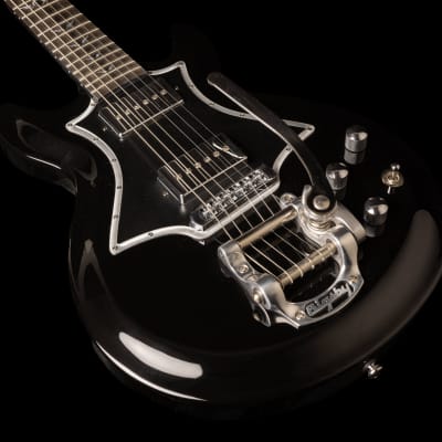 Lag Roxane Racing Black Bigsby | Reverb