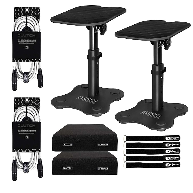 Studio Monitor Speaker Desktop Stand Height Adjustable Pair | Reverb